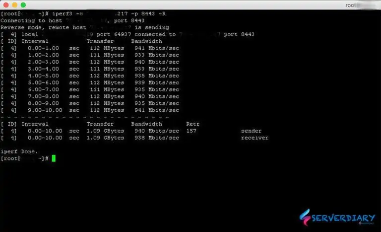 How to install and use iPerf3 to measure bandwidth - SERVERDIARY
