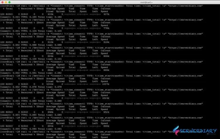 How To Check Ttfb Time To First Byte Using Curl Serverdiary